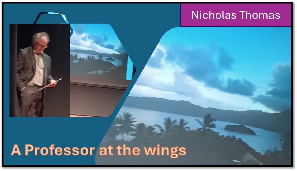 Nicholas Thomas performs on the stage, at Hexham Queen’s Hall Book ...